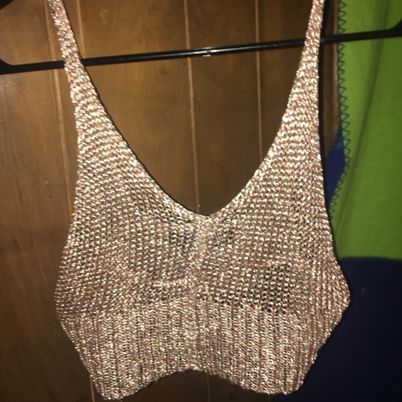 Tops | Rose Gold Metal Bralet | Poshmark